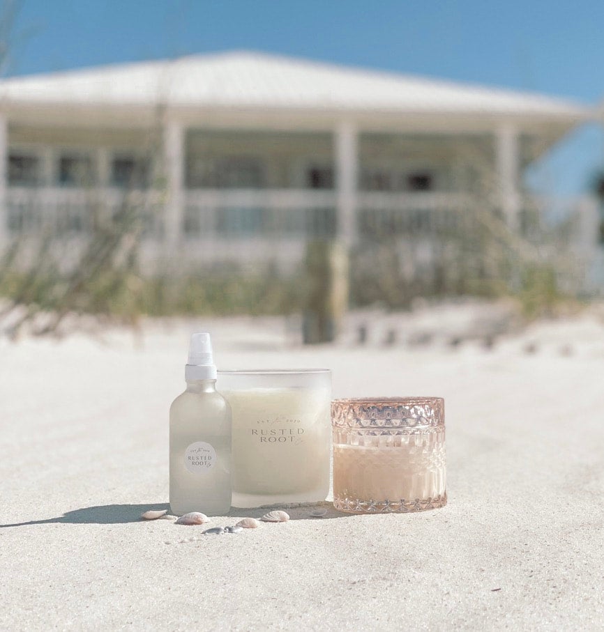 Beach Bungalow wooden wick candle | Rusted Root Co.